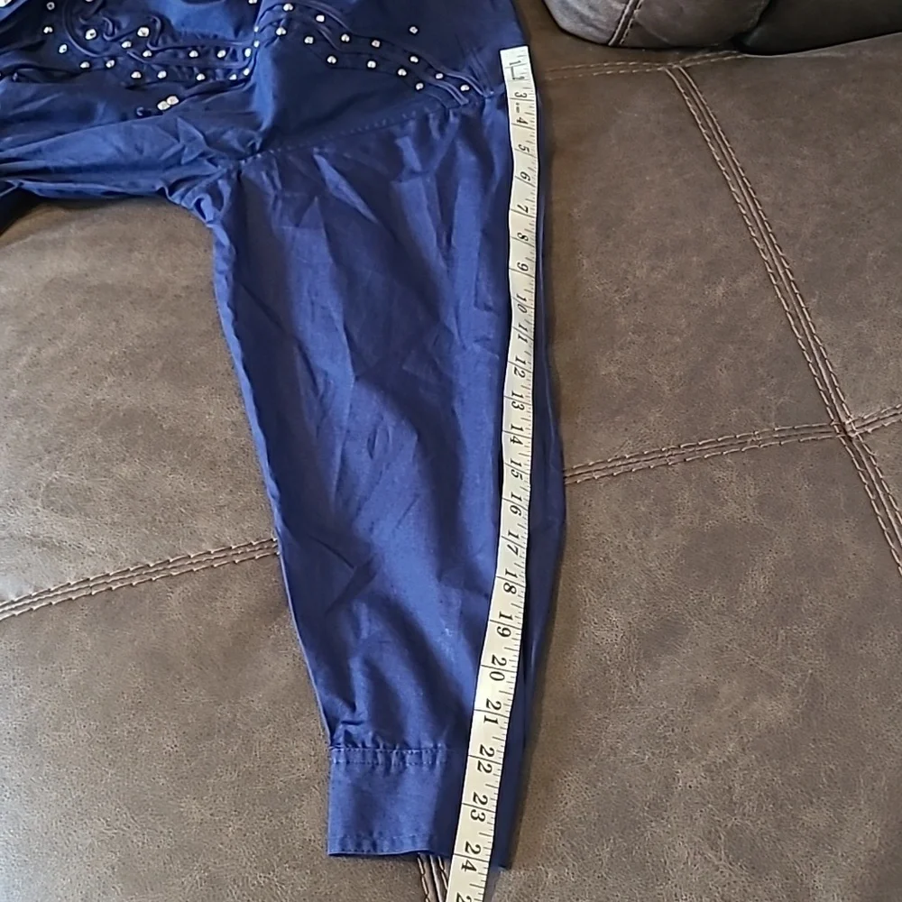 D. Frank | Dresses | D Frank Vintage 8s Navy Blue Silver Bedazzled ...